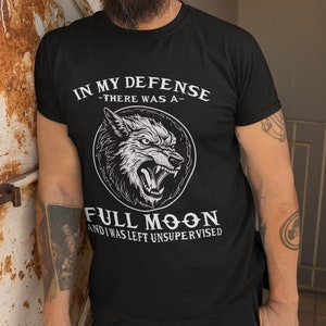 Funny Werewolf T-shirt: Full Moon Graphic Tee - Etsy