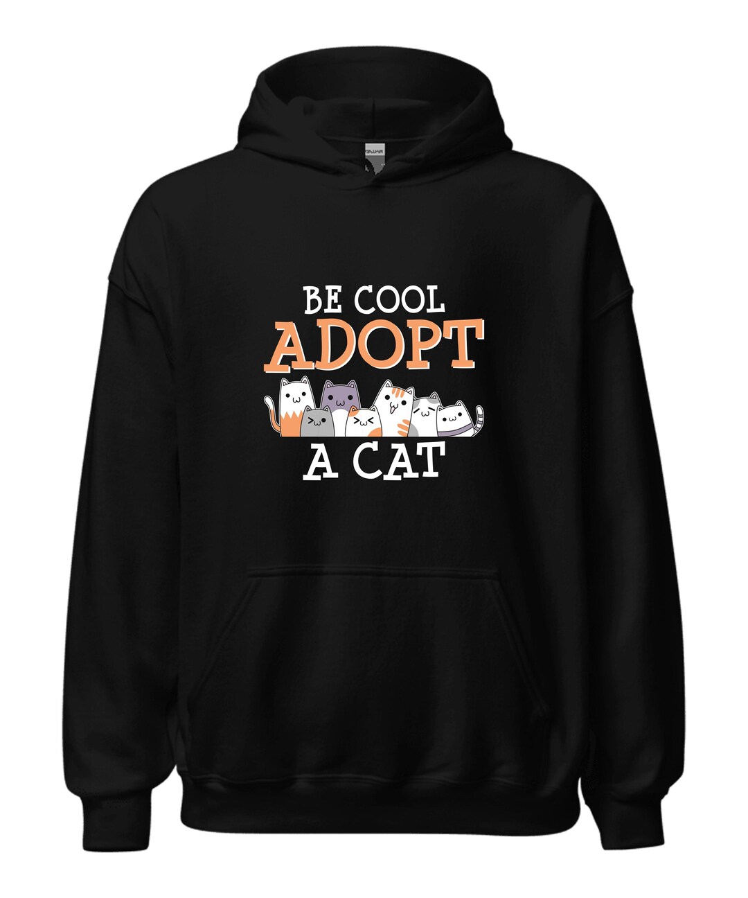Adopt Cat Hoodie / Cute Rescue Cat Sweatshirt / Foster Cat Pullover ...