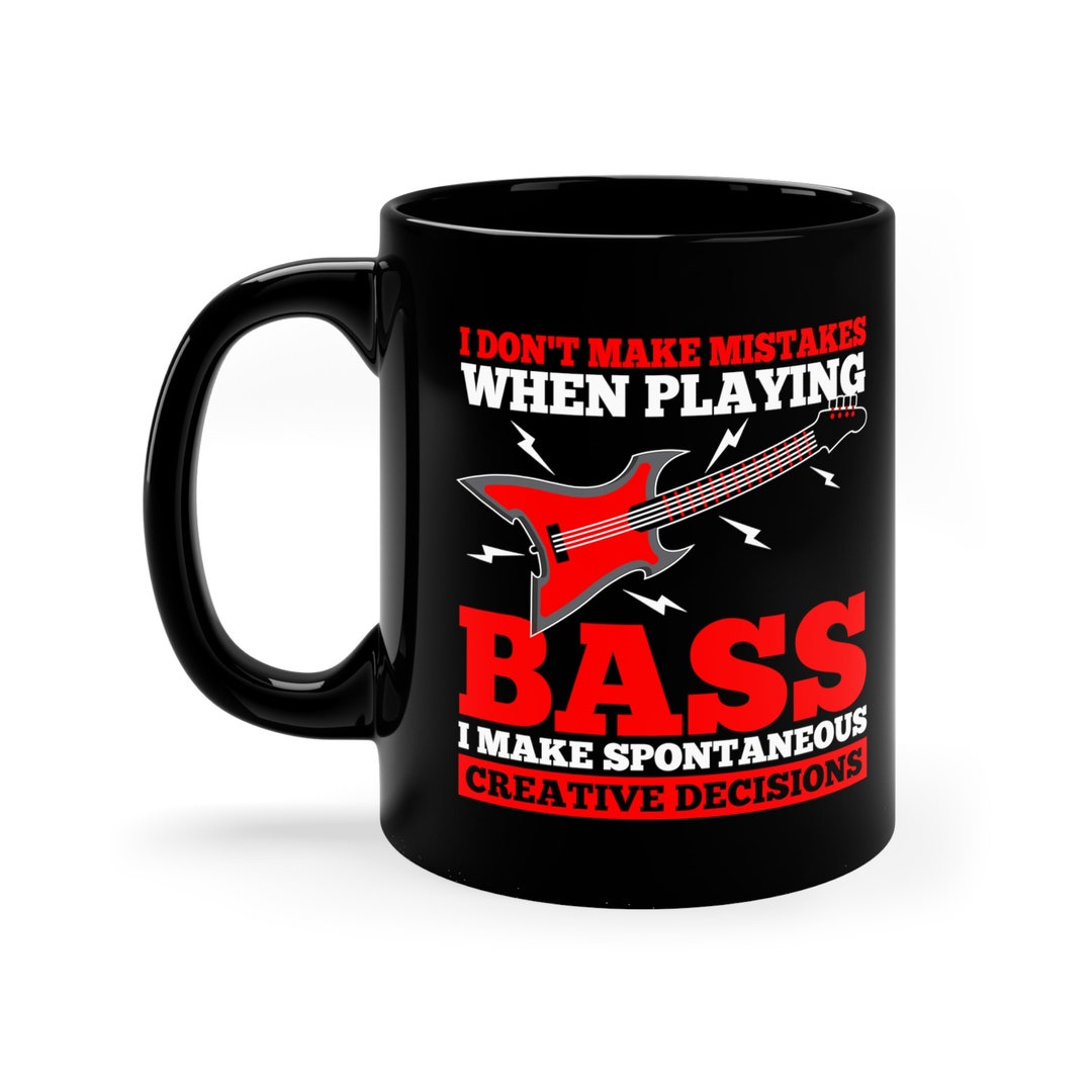 Bass Player Mug Coffee Gift Guitar Musician Cup Ceramic Instrument ...