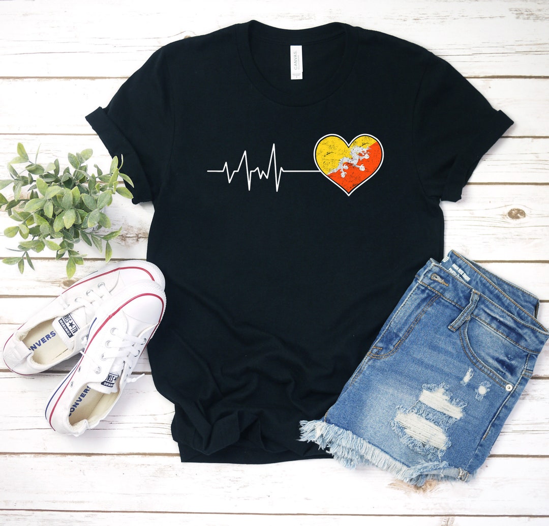 Bhutan Flag Shirt Bhutanese Pride Souvenir Cultural National Tee Gift ...