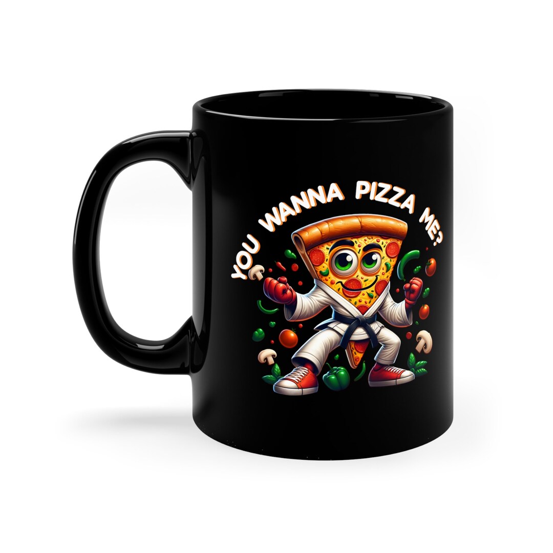 Funny Pizza Lover Mug: Pizza Karate Gift - Etsy