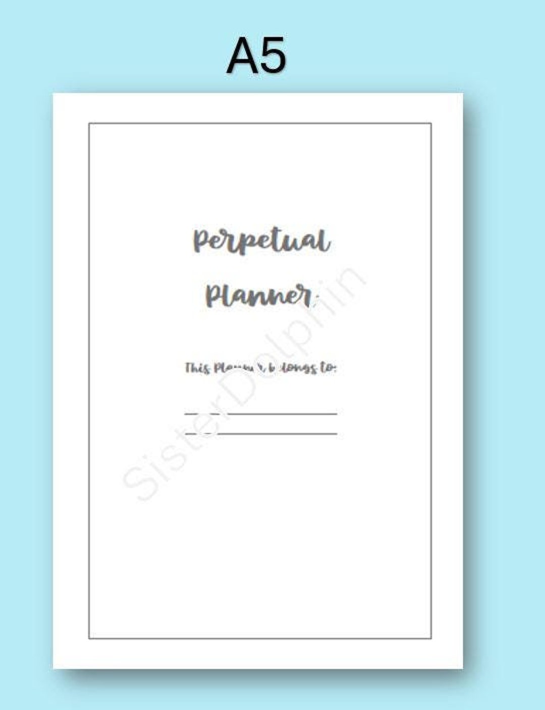 A5 Undated Perpetual Planner | Rota | Important Dates | PDF | Printable ...