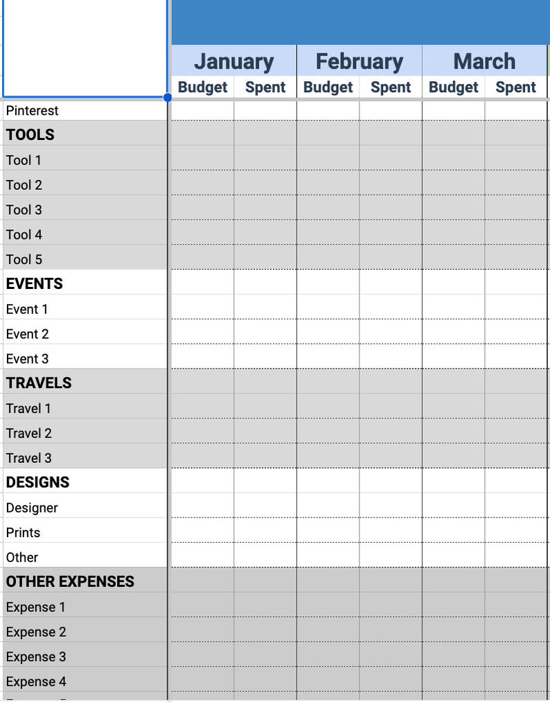 Marketing Strategic Planning Template - Google Sheet - Etsy