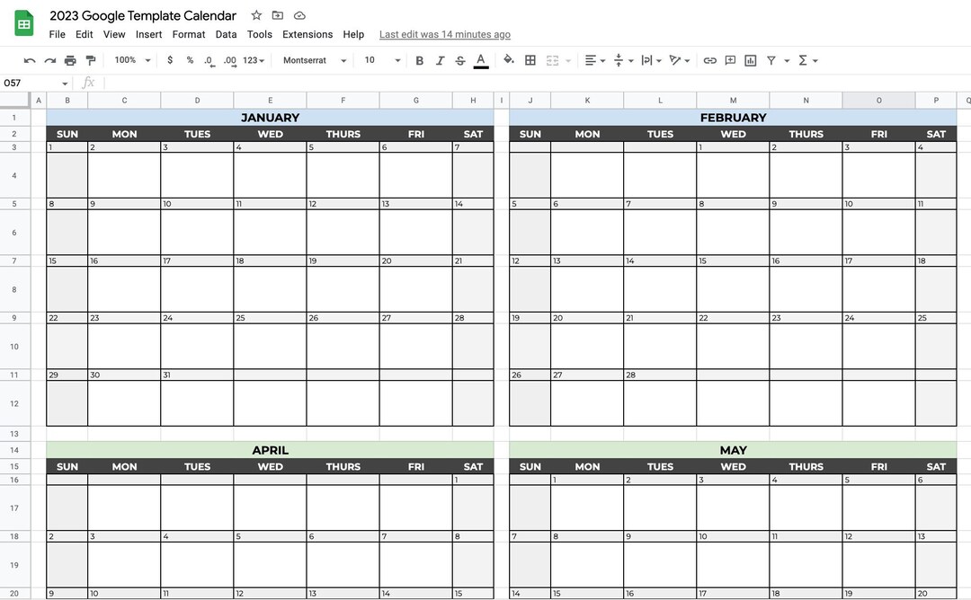 2023 Overview Calendar Google Sheet Planning Template Simple Colorful 2023 Overview Calendar Google Sheet Planning Template Simple Colorful