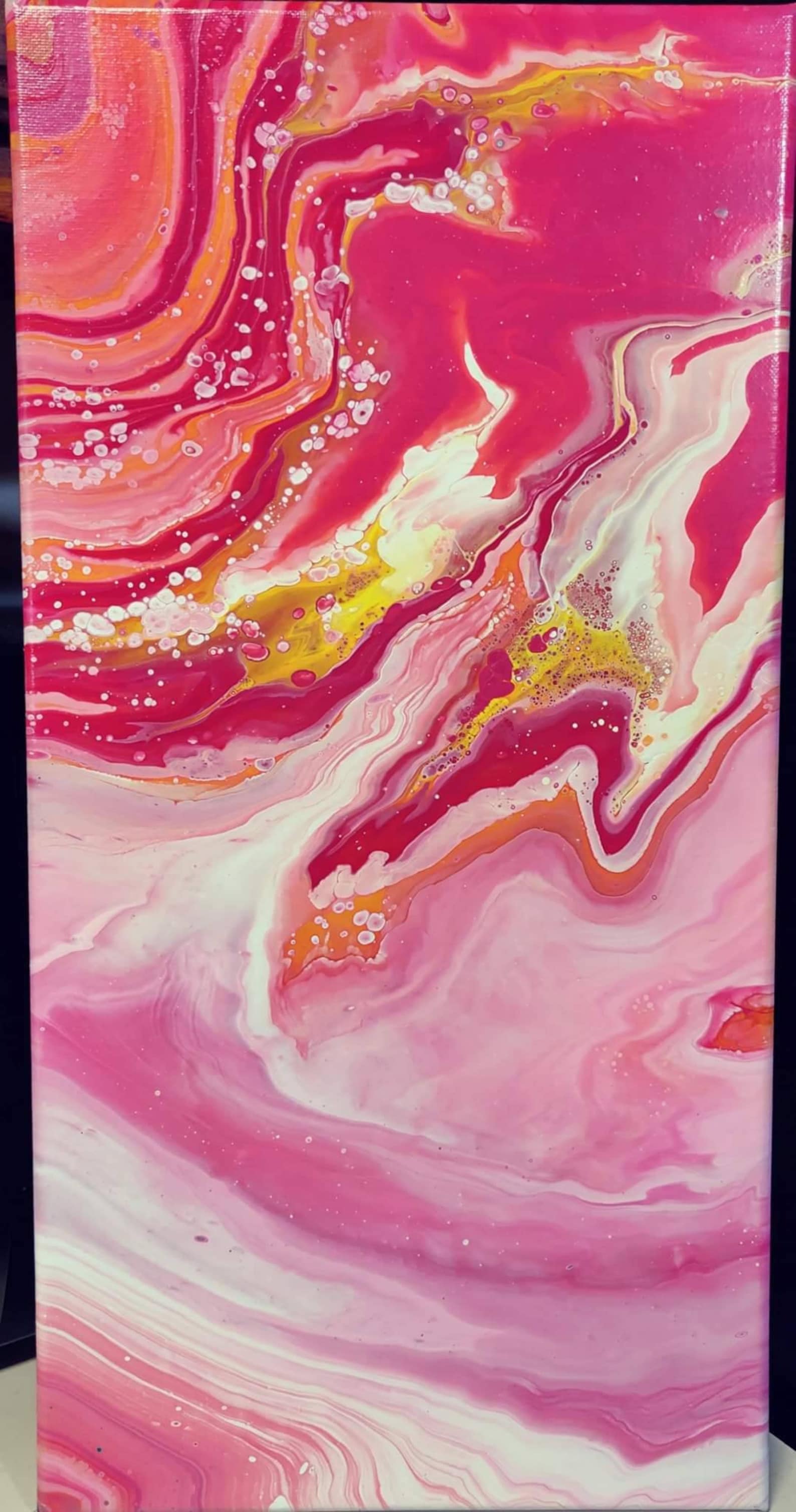Acrylic Paint Pour - Sunset 1 - Etsy