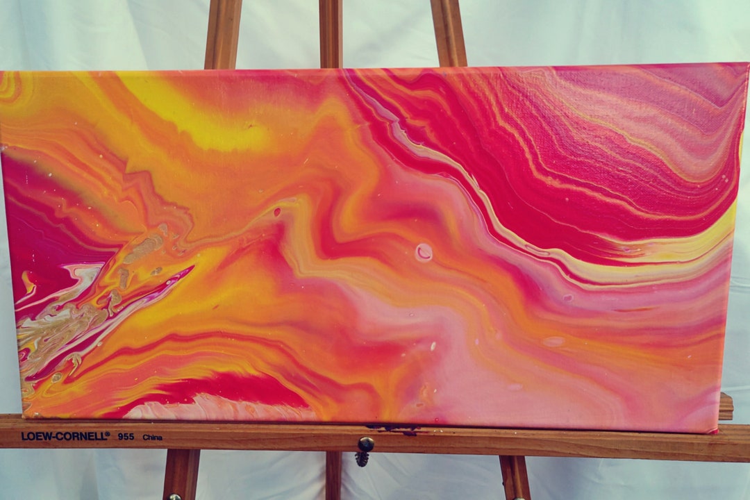 Acrylic Paint Pour - Sunset 2 - Etsy