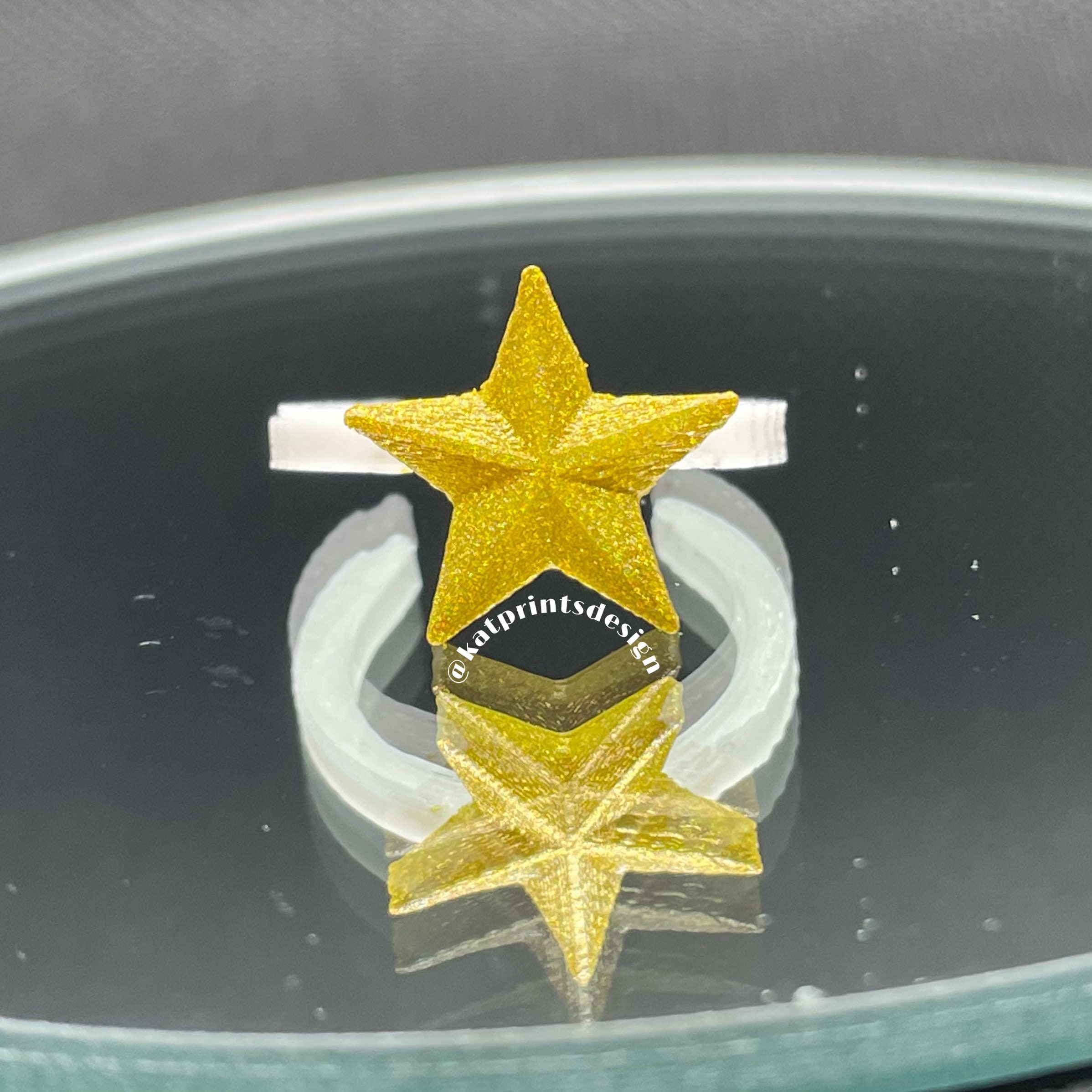 10ct 3D Printed Star Nail Polish Swatch Rings - Etsy
