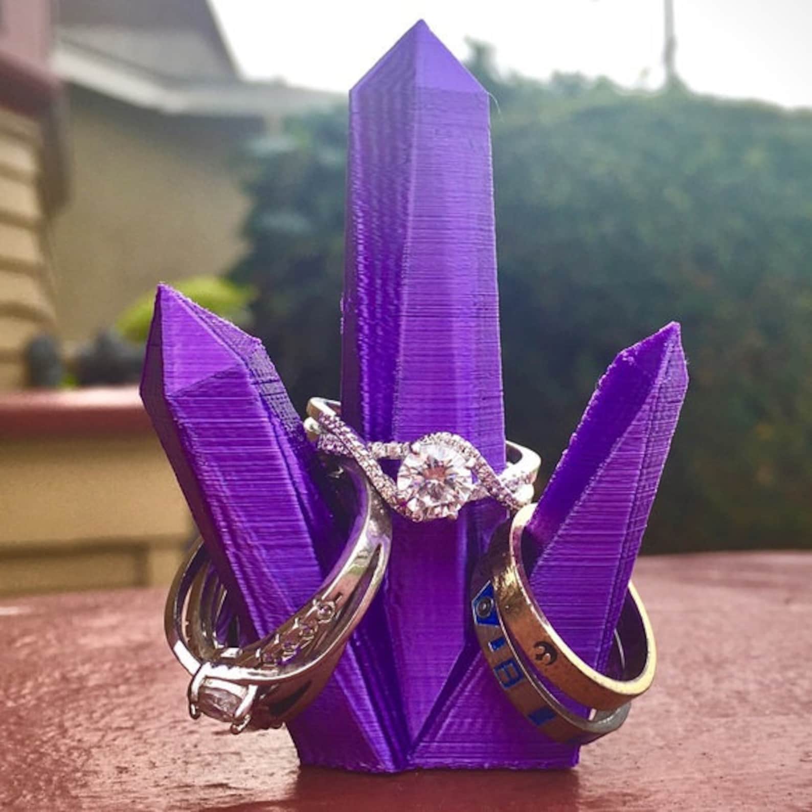 3D Printed Custom Made Crystal Ring Holder | Etsy