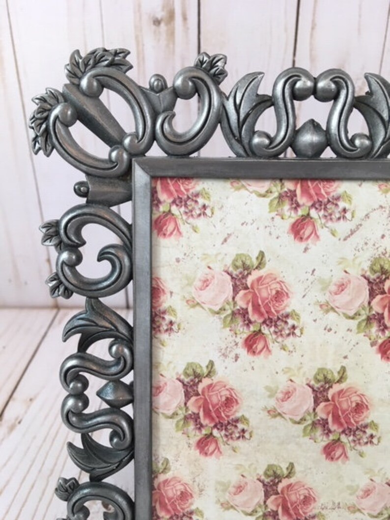 Vintage Victorian Style Picture Frame/Pewter/ Silver tone | Etsy