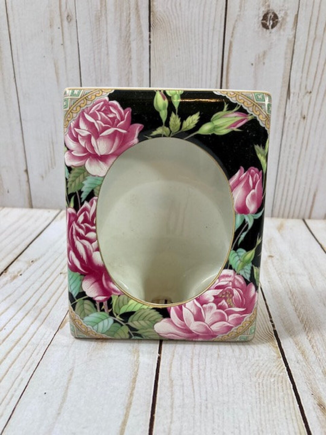 Small Victorian Revival Black and Pink Picture Fram Like New - Etsy