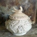 Old Mexico Sculpted Terra Cotta Jar, Lidded Vessel With Birds - Etsy