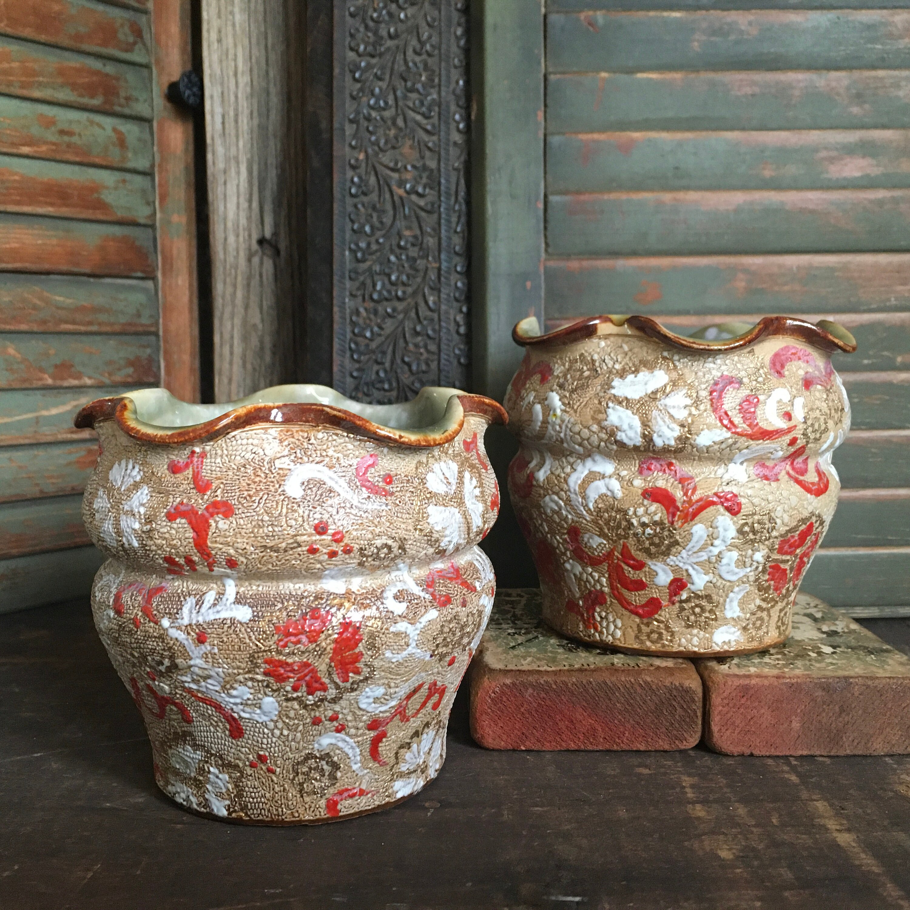 Doulton Lambeth Planter Pots, English Art Pottery, 19th Century Pottery ...