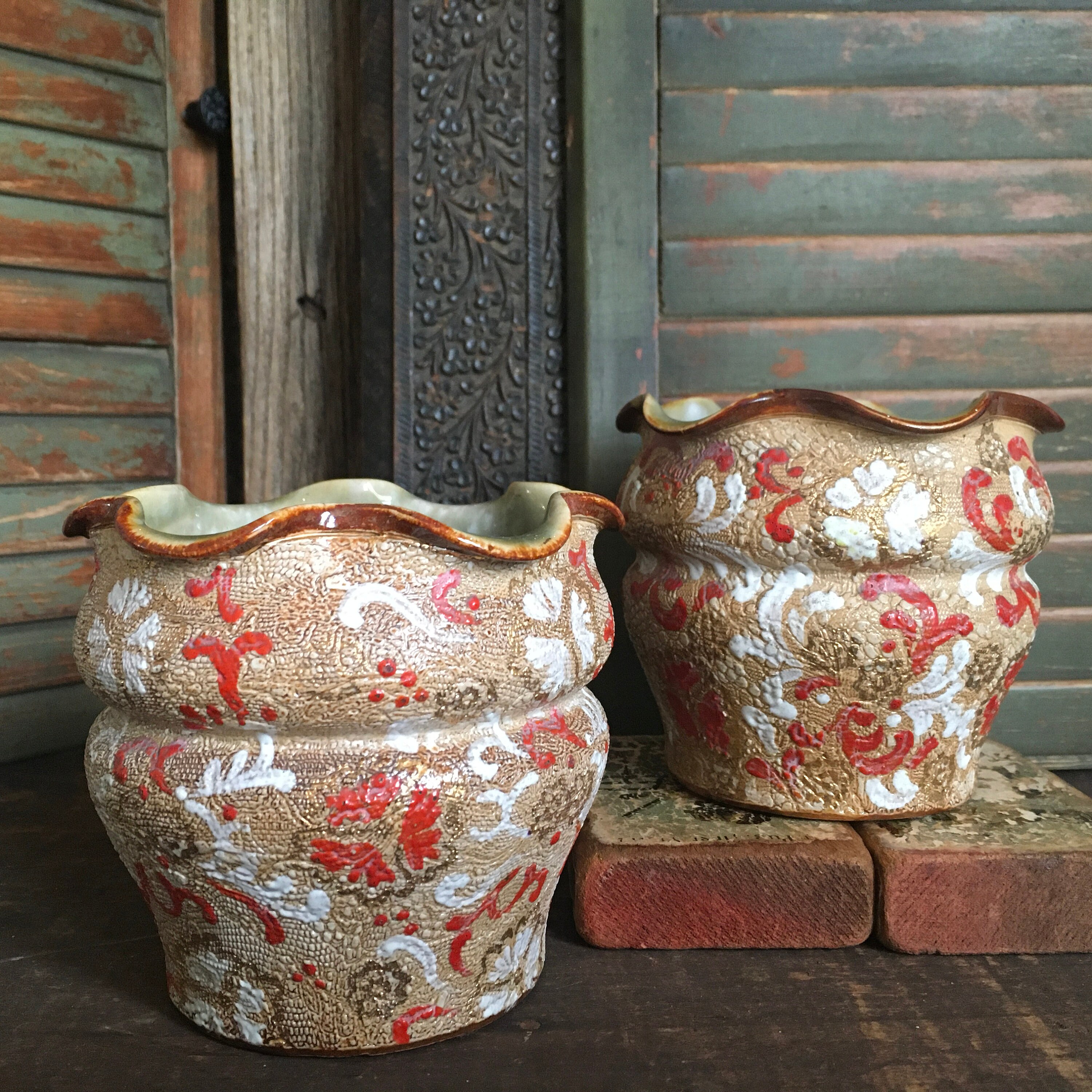 Doulton Lambeth Planter Pots, English Art Pottery, 19th Century Pottery ...