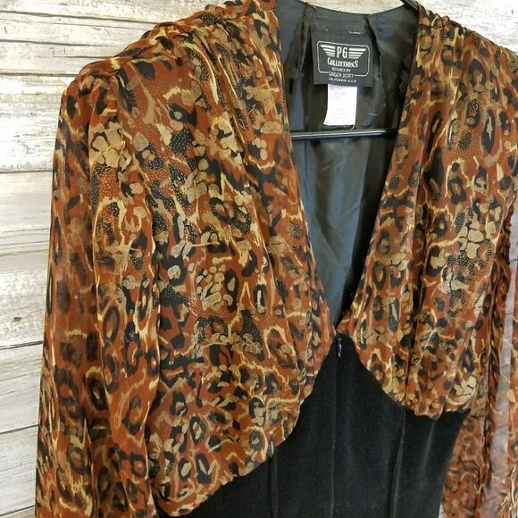 Vintage 80's 90's Ginger Bort Leopard Print Black - Etsy