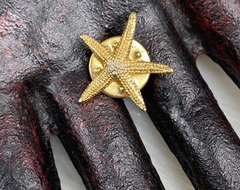 Gold Starfish Pin - Etsy
