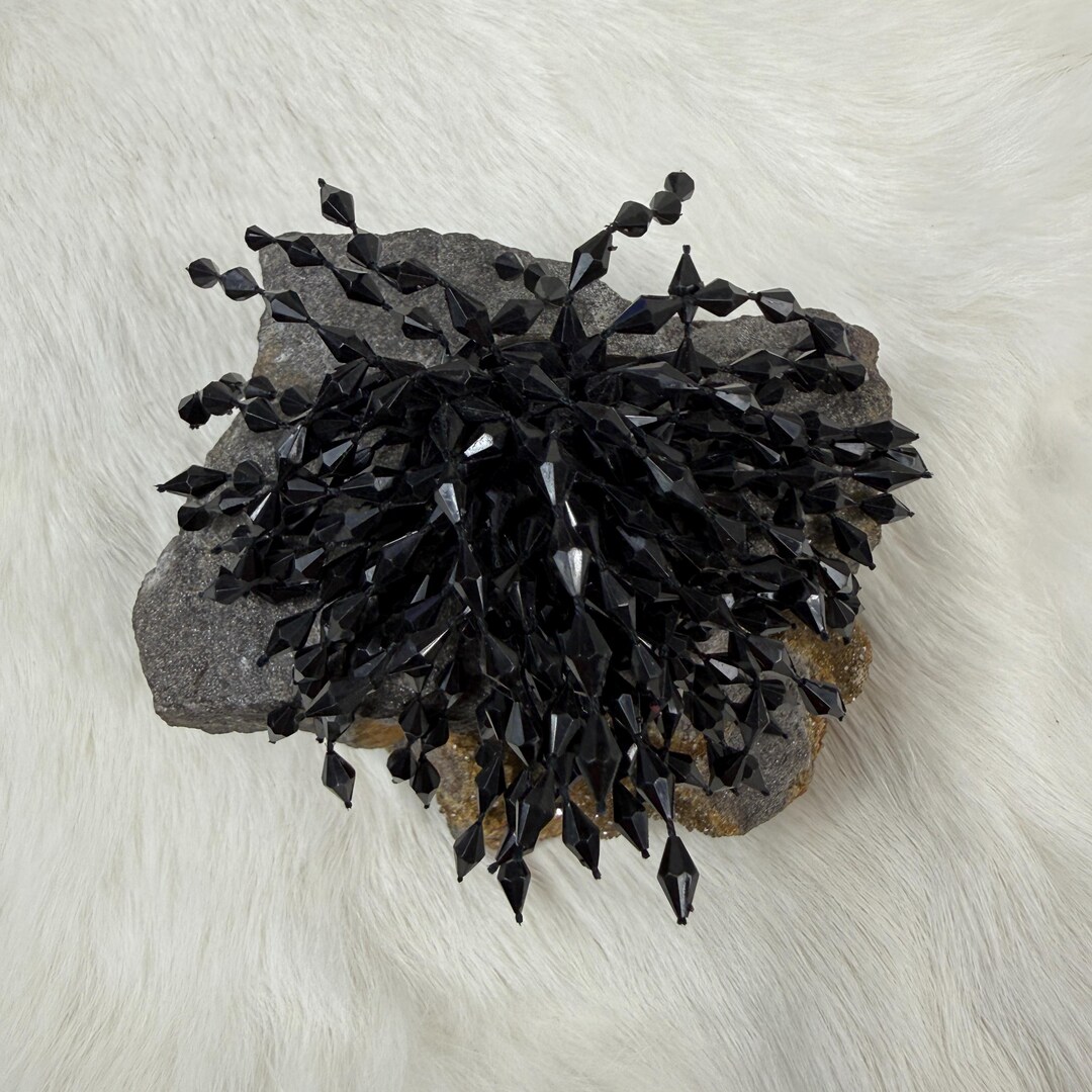 Vintage Black Beaded Fringe Single Shoe Clip - Etsy