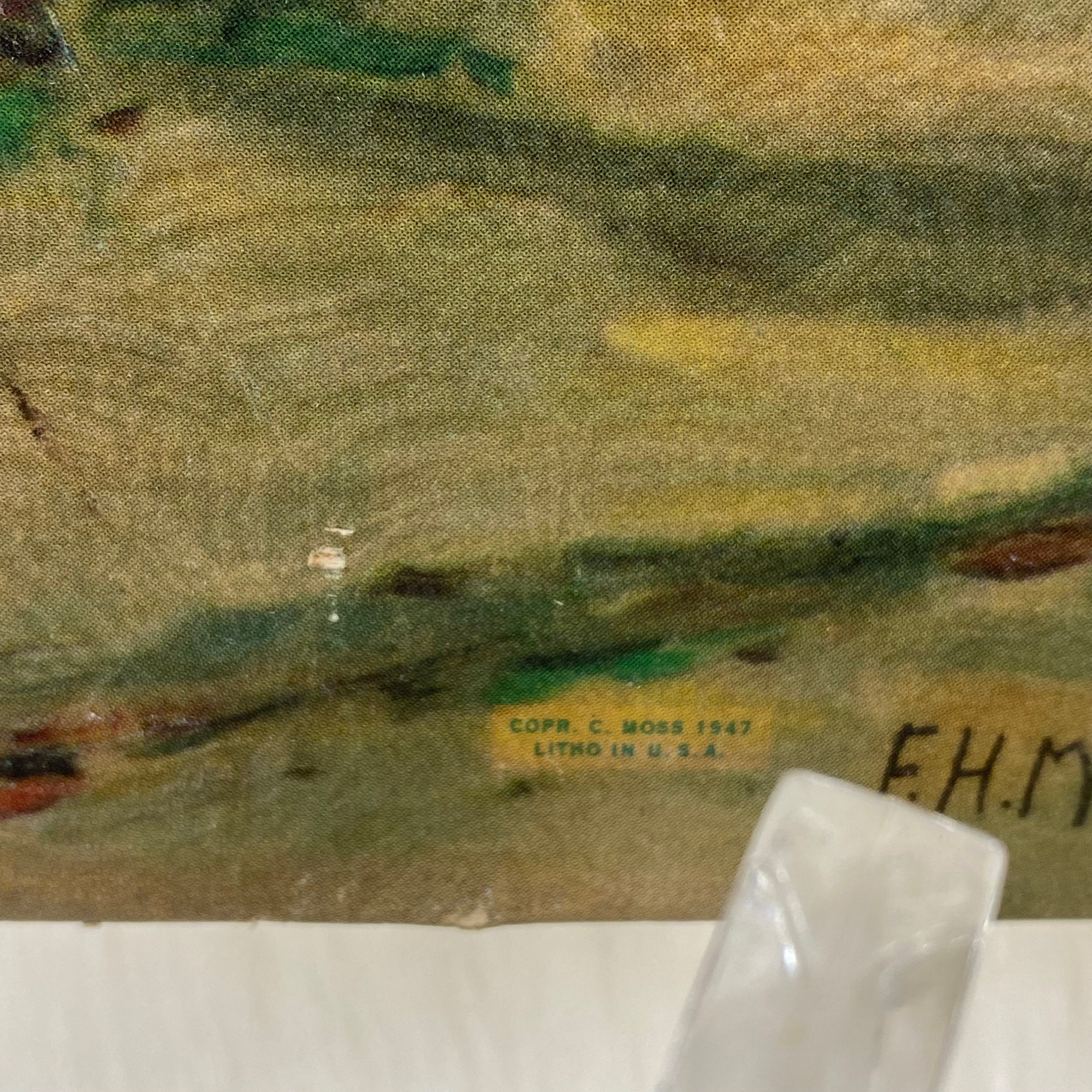 Vintage Copr C. Moss 1947 F.H. Mckay Seacost Lane Lithograph Made in ...