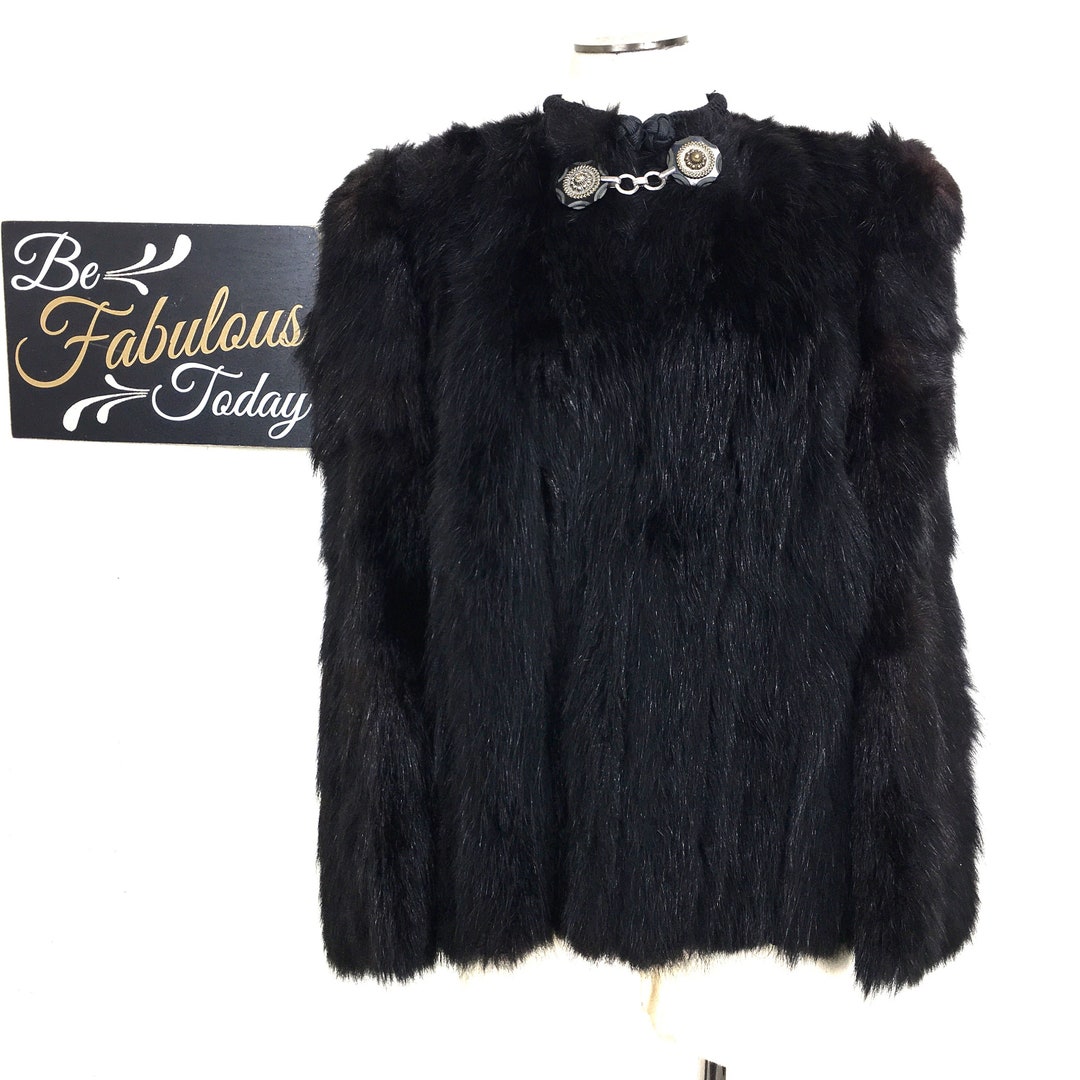 Vintage 1940’s Skunk Fur Coat Cloak Clasp Free Shipping - Etsy