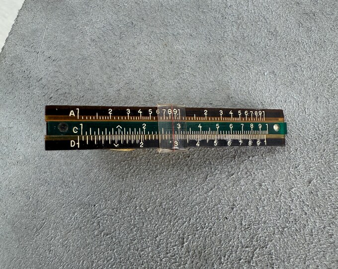 Vintage Plastic Slide Ruler Men's Tie Clip Gift MCM Nerd Groomsmen ...
