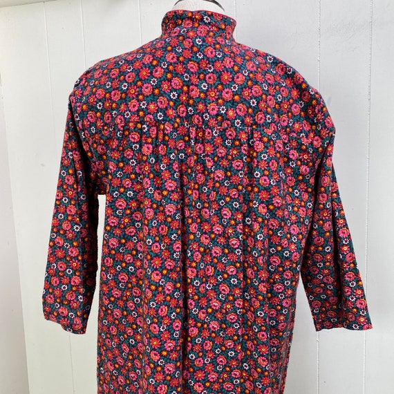 Vintage Katz Snap Coat Floral Print House Coat Medium… - Gem