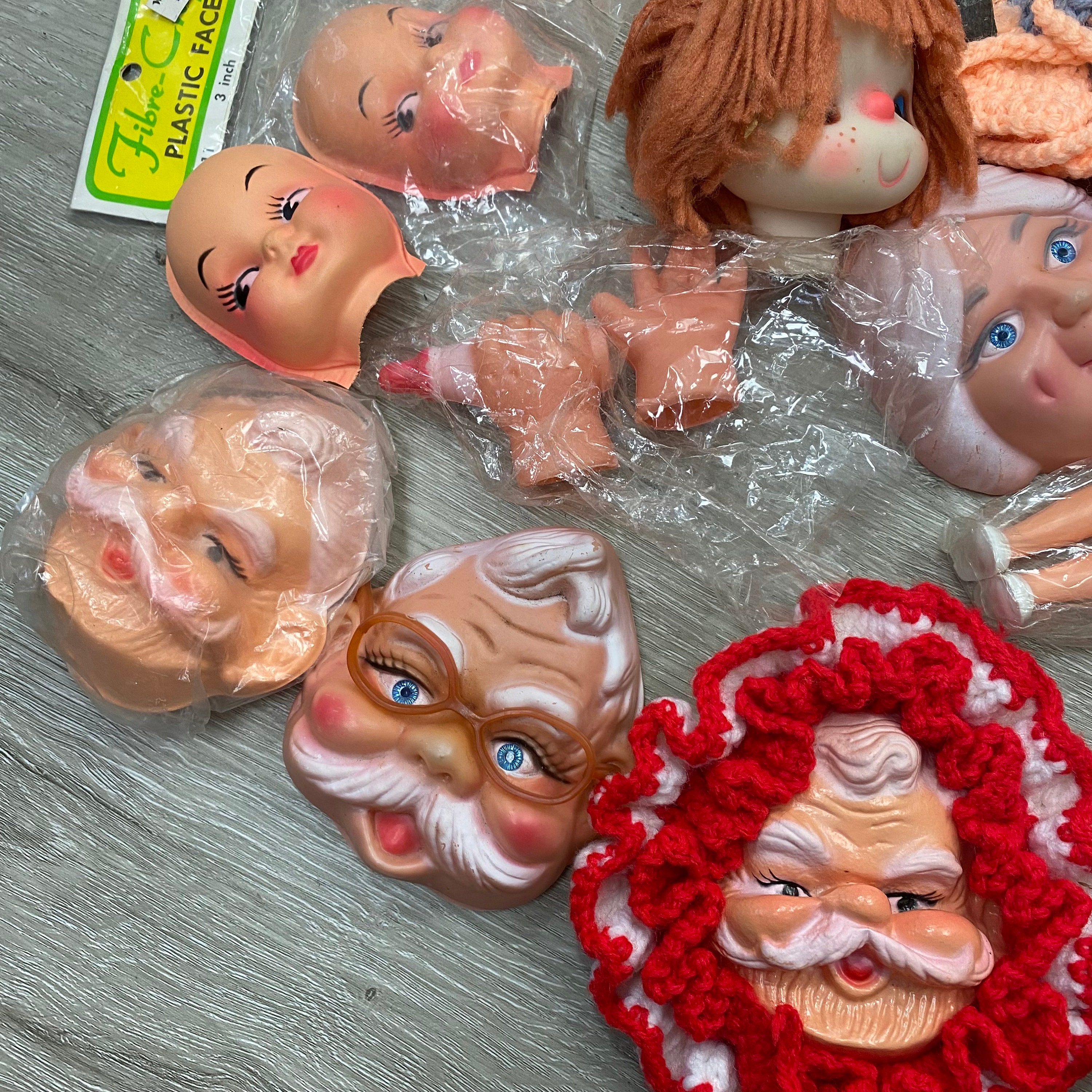 Huge Lot of Plastic Doll Head & Body Lot Crochet Fibrecraft - Etsy