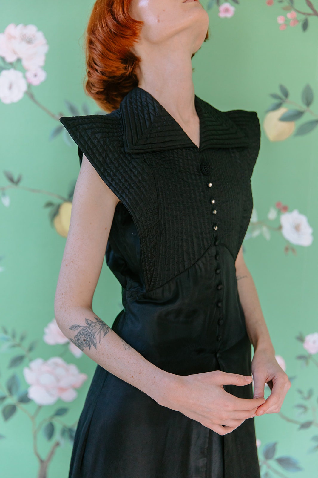 Rare Antique 1930s Deco Quilted Collar Evening Gown Silk Taffeta - Etsy