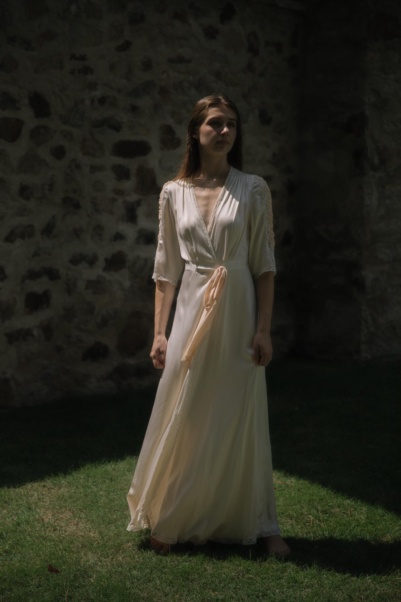 Antique 1930s Ivory Silk Pink Chiffon Robe Art Deco - Etsy