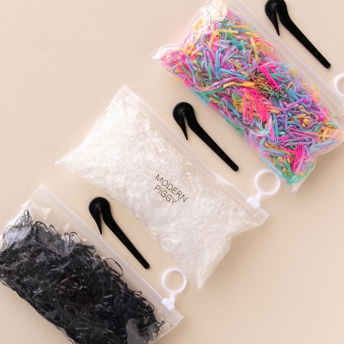 Hair Elastics pack of 1000 W/ Pony Pick - Etsy
