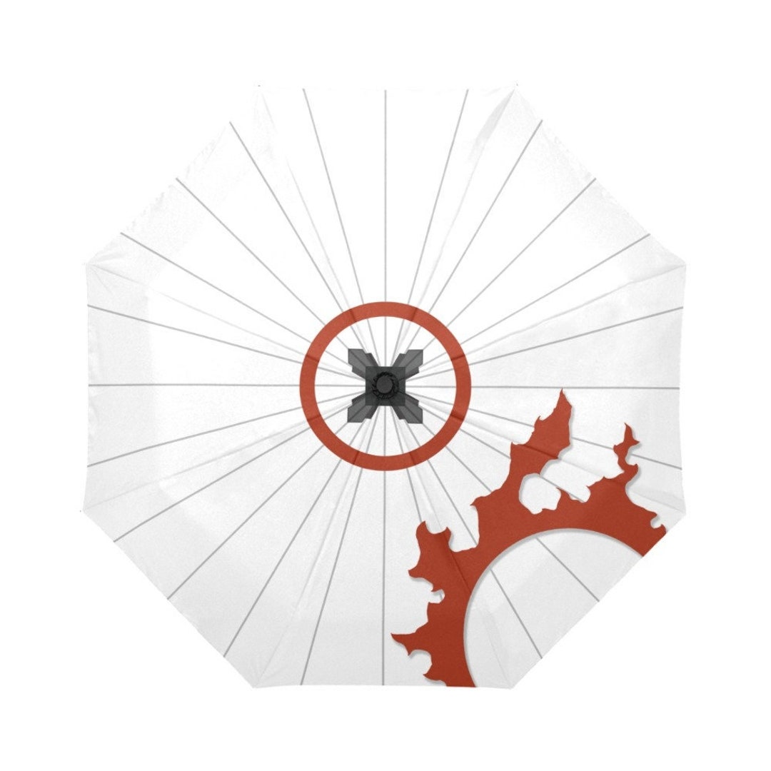 Red Moon Umbrella Illustrated Parasol Inspired by Final - Etsy