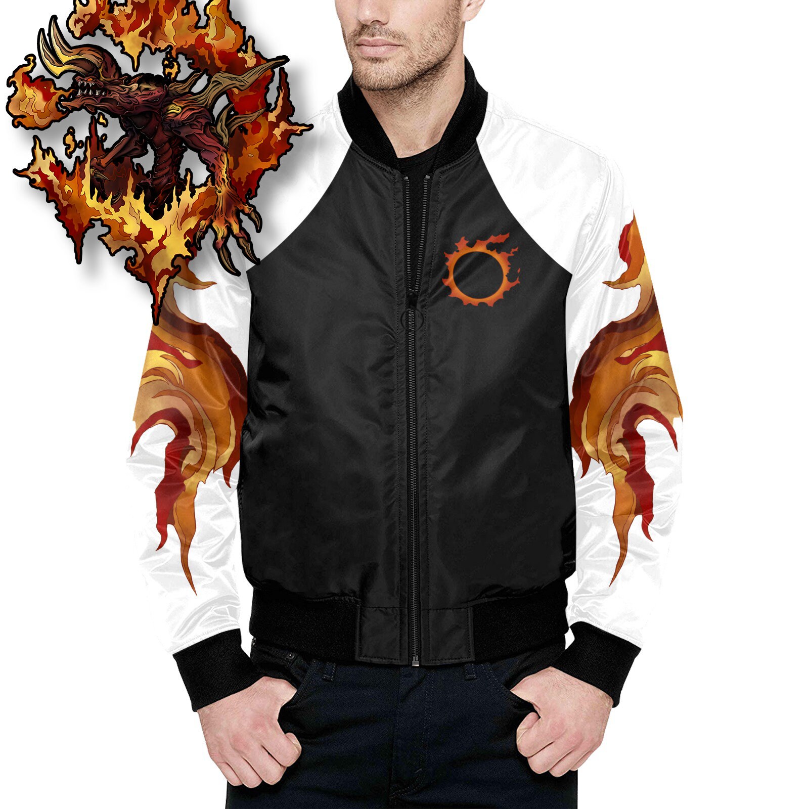 FF14 Inferno Jacket Original Art Inspired by the In-game | Etsy