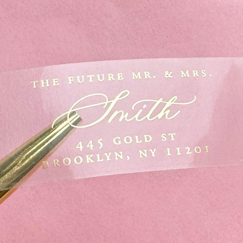 Wedding Return Labels Clear - Etsy