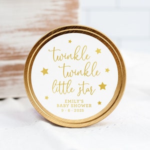 Twinkle Twinkle Little Star Stickers, Baby Shower Stickers, Custom ...