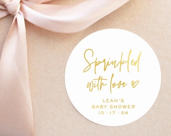 Personalized Sprinkles Baby Sprinkle Stickers, Sprinkle Theme Baby ...