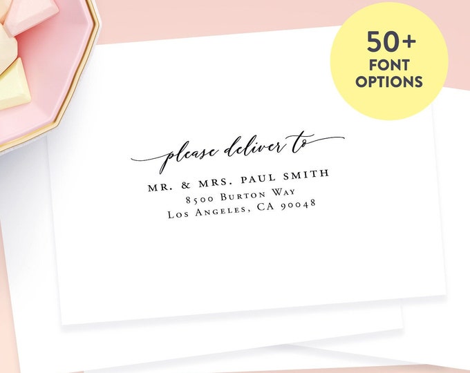 Guest Address Labels, Printed - Custom Individual Guest Address Labels ...