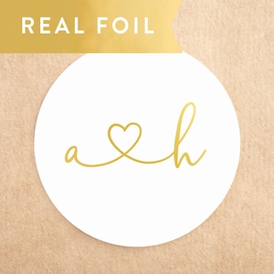 Envelope Seals, Wedding Invitation Stickers, Initial Stickers for Weddings, Foil Stickers Custom ...