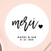 Merci Stickers for Favors, Gold Foil Favor Labels, Wedding Favor ...