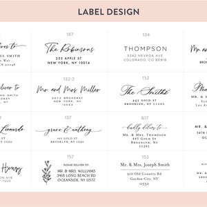 Guest Address Labels, Clear Address Labels, Wedding Address Labels ...
