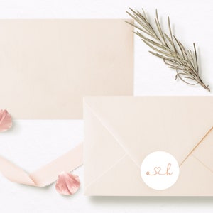 Envelope Seals, Wedding Invitation Stickers, Initial Stickers for ...