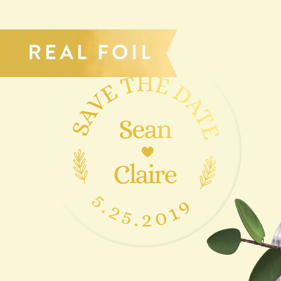 Save the Date Stickers Gold Foil Stickers Wedding Stickers - Etsy