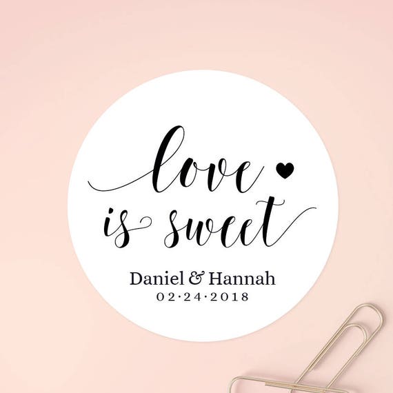 Love is Sweet Stickers Wedding Favors Wedding Favor | Etsy