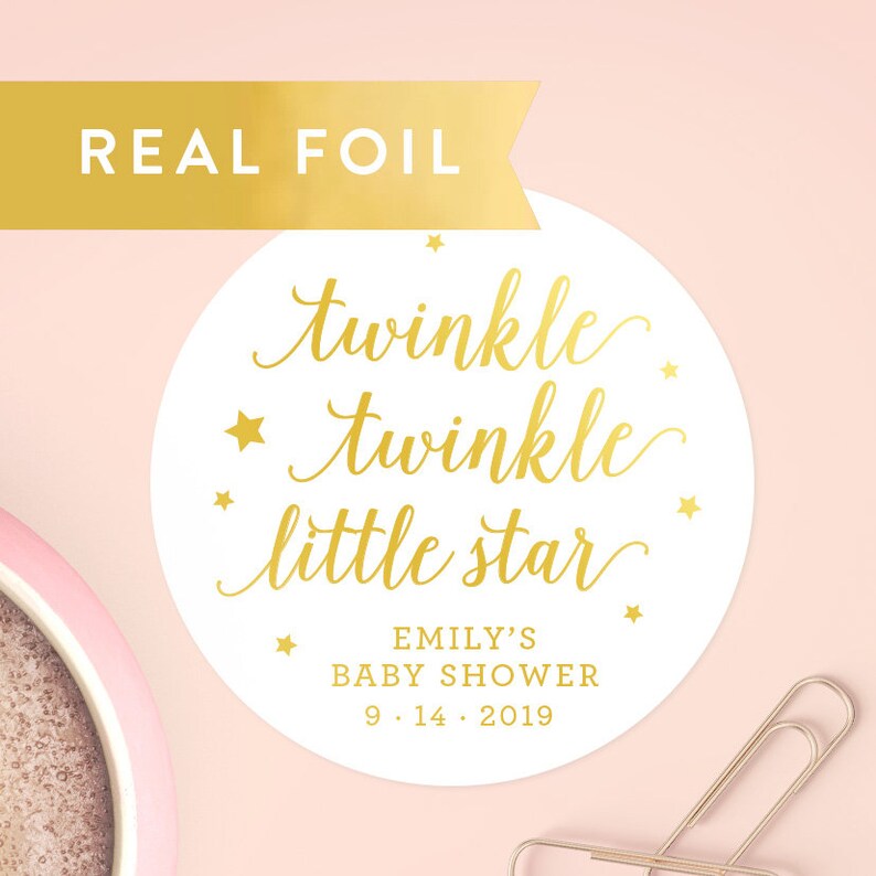 Twinkle Twinkle Little Star Sticker Baby Shower Stickers | Etsy