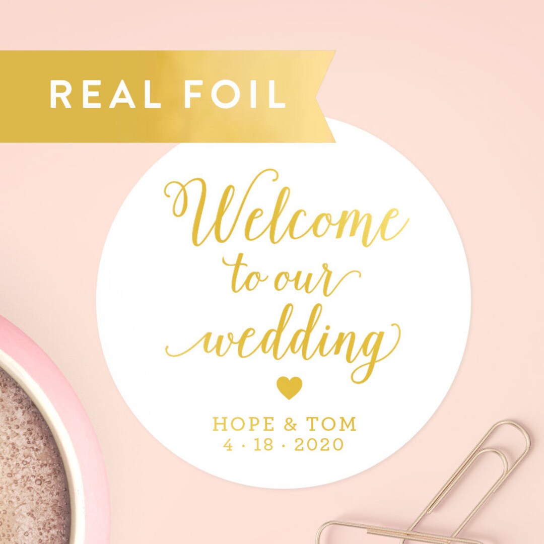 Welcome to Our Wedding Labels, Welcome Stickers, Welcome Bag Stickers ...