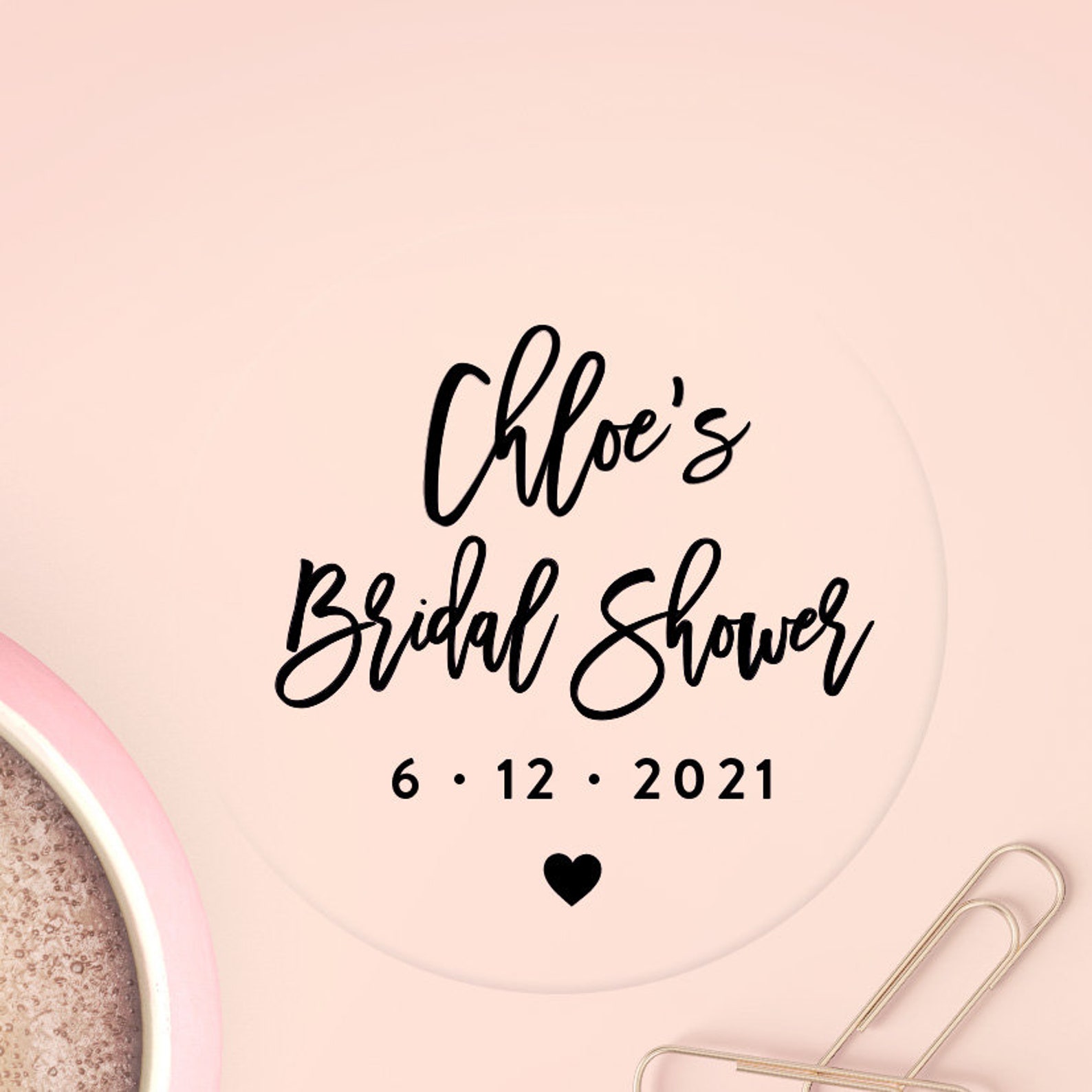 Bridal Shower Stickers Custom Bridal Shower Labels Gold Foil - Etsy