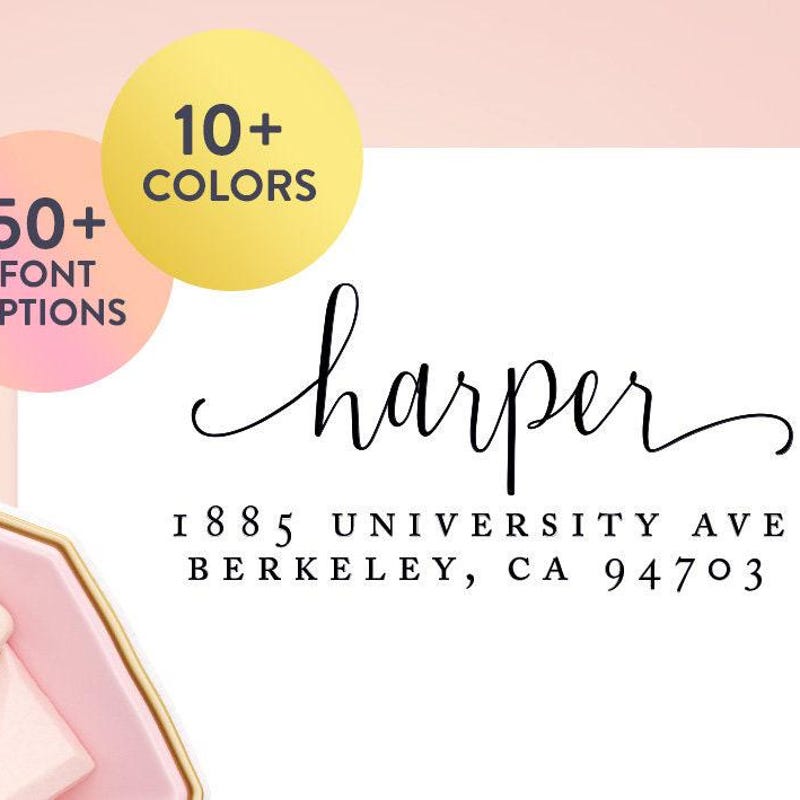 Custom Stamp Address Rose - Etsy