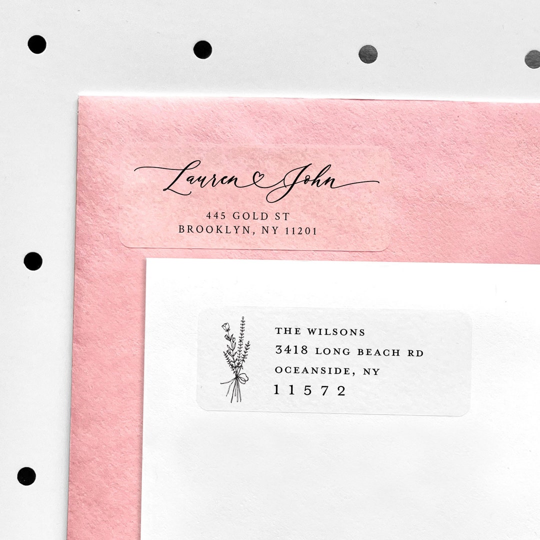 Return Address Labels, Clear Address Labels, Gold Foil Return Labels ...