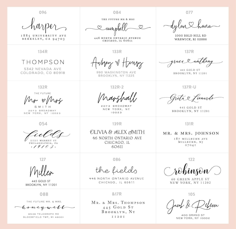 Minimalist Return Address Labels, Clear Address Label, Custom Wedding ...