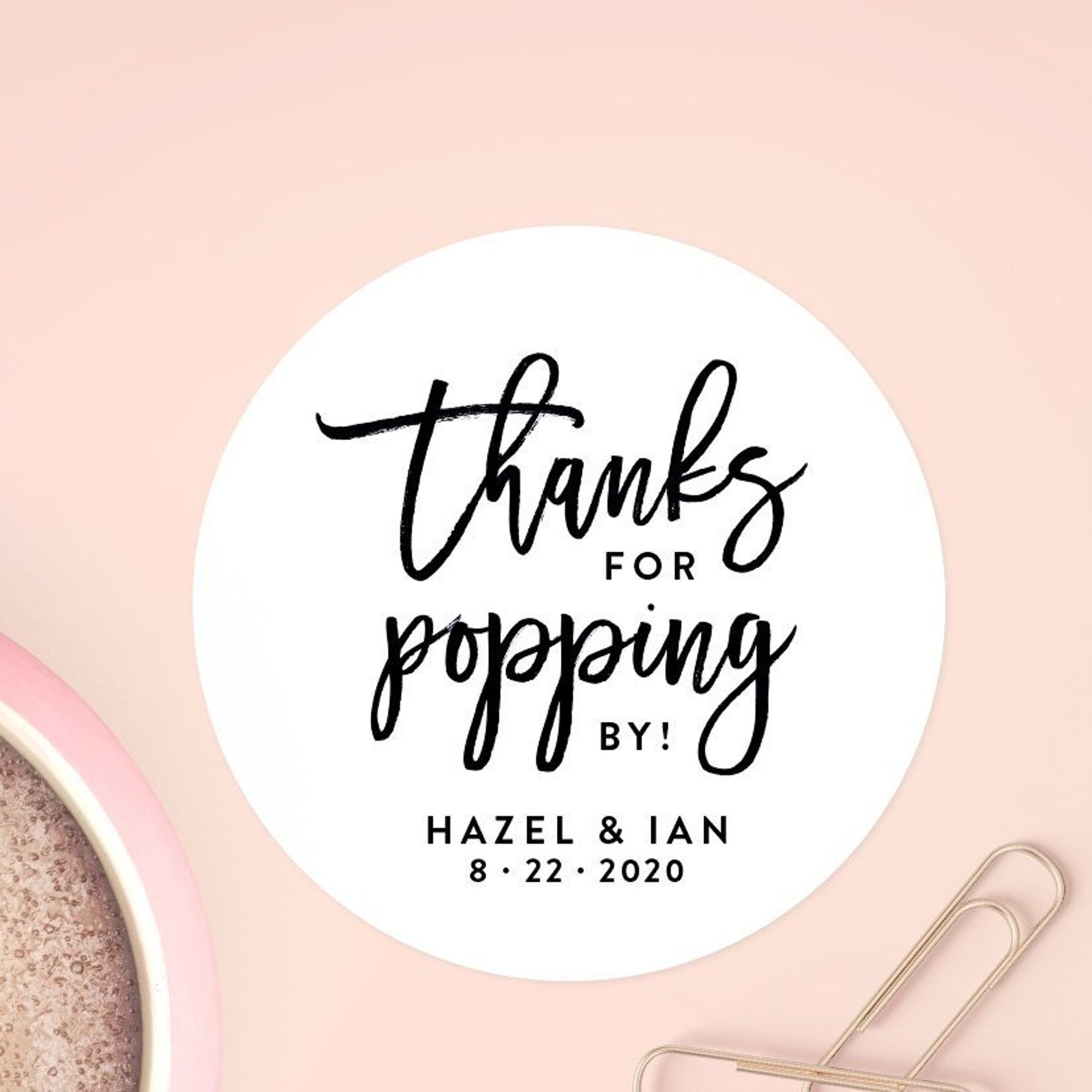 Thanks for Popping by Sticker Popcorn Stickers Party Favor - Etsy