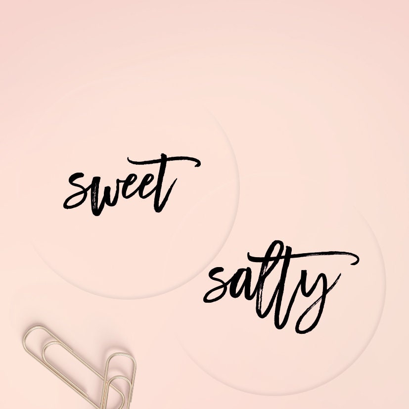Sweet Salty Stickers Wedding Favors Sweet Treat Salty - Etsy