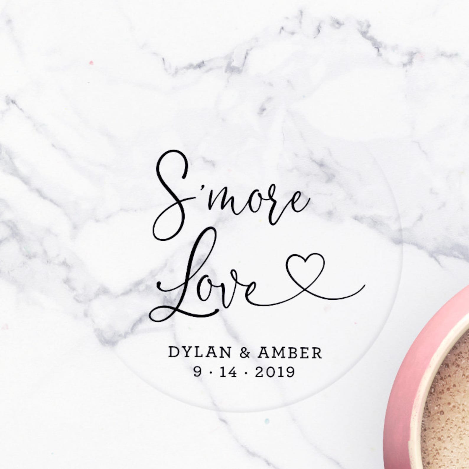 Smore Love Tags Sticker Smore Wedding Favor Stickers Smore - Etsy