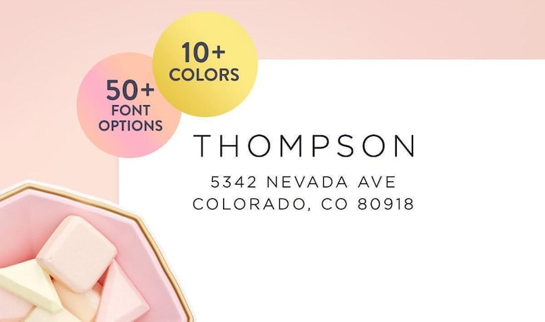 Minimalist Return Address Labels, Clear Address Label, Custom Wedding ...